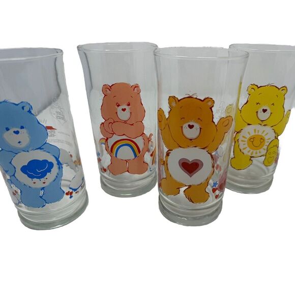 Dining | Vintage 1983 Care Bears Pizza Hut Drinking Glasses Set Of 4 ...